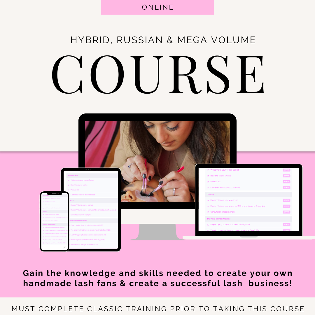 ONLINE Russian Volume training course | Lash Huns